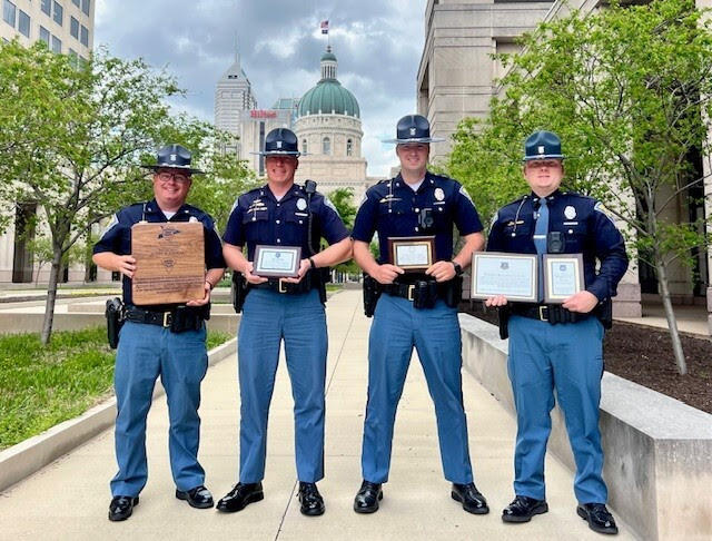 Four Sellersburg Troopers honored at Indianapolis awards ceremony | WBIW