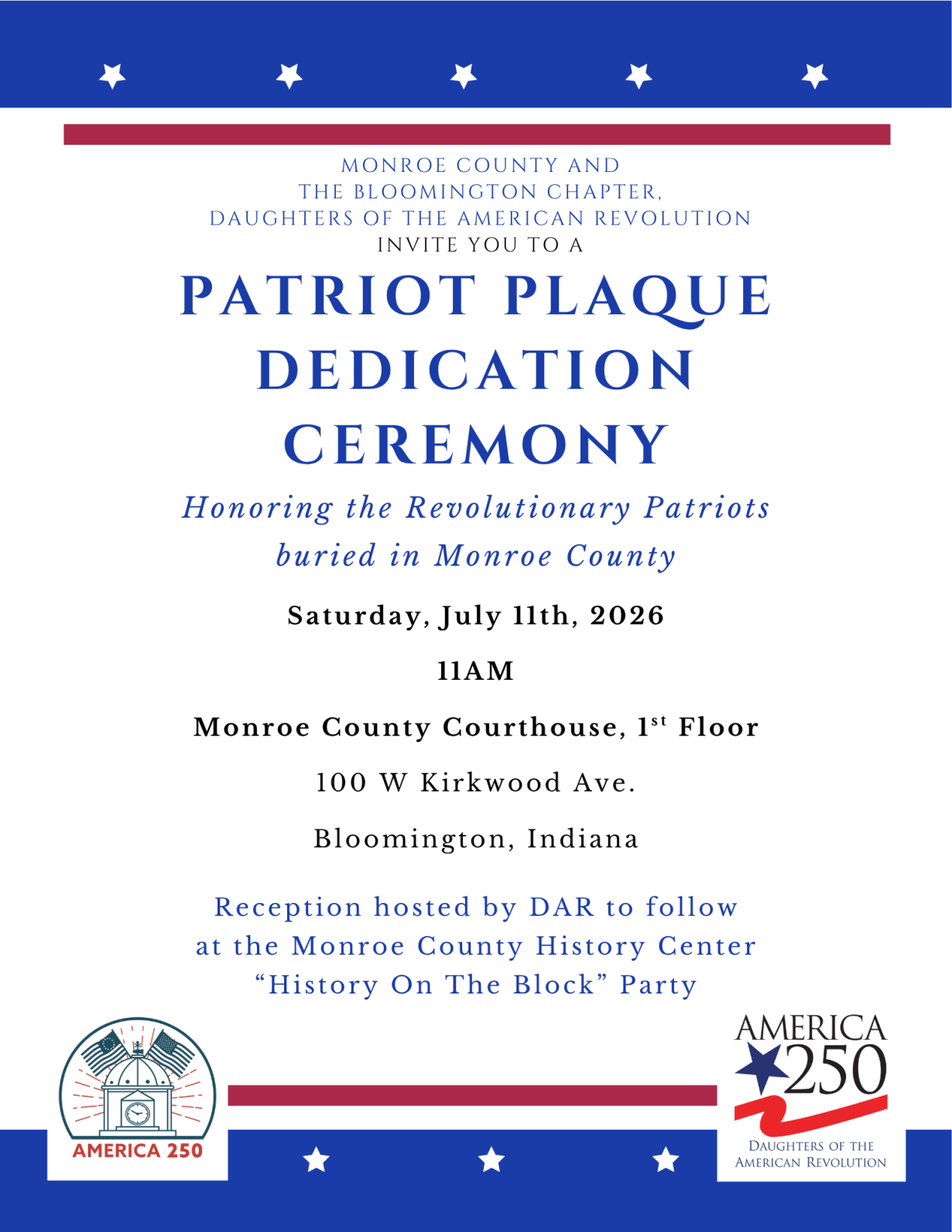 Monroe County and DAR to honor Revolutionary patriots with Patriot ...